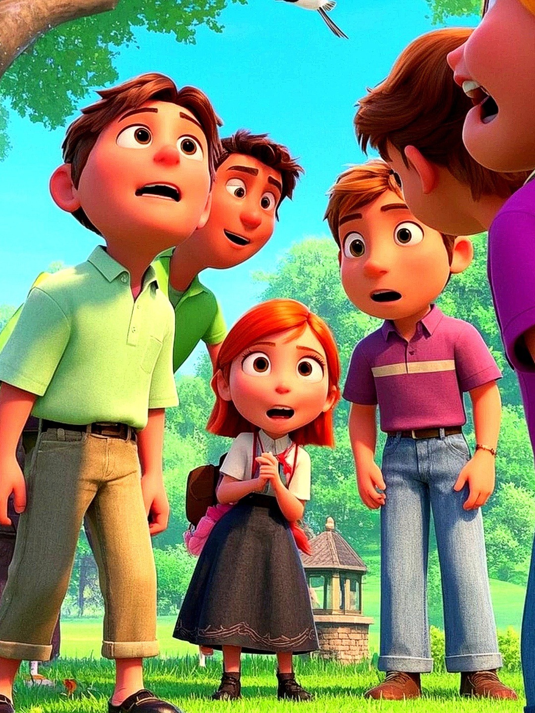 儿童动漫,安娜的回声音,总是学她说话