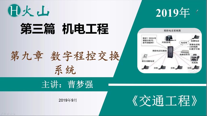 2020公路水运试验检测师课件-交通工程-第9章 数字程控交换系统