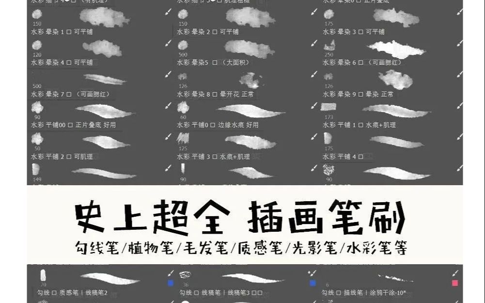 【PS|Procreate笔刷大合集】笔刷在简介自取!2022别当大冤种了!PS|...