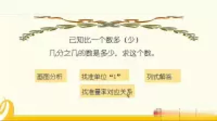 六上数学微课-已知比一个数多(少)几分之几的数,求这个数