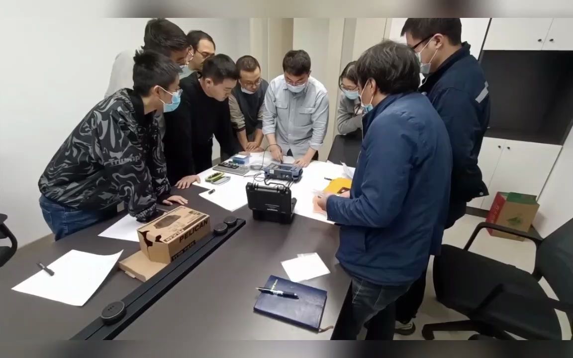 交货现场,奥林巴斯涡流探伤仪产品操作演示和技术知识培训