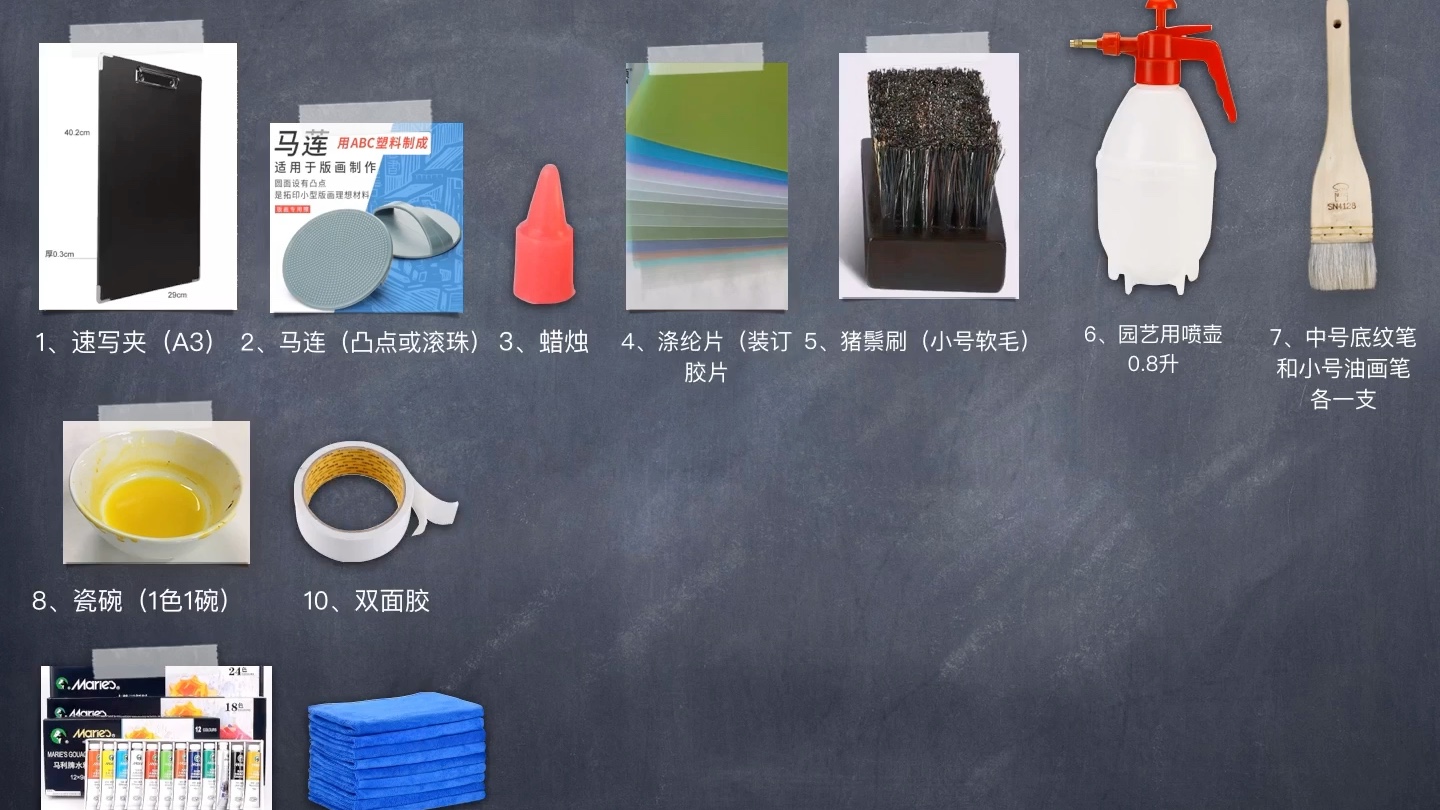 【水印版画】所需工具材料(入门级)