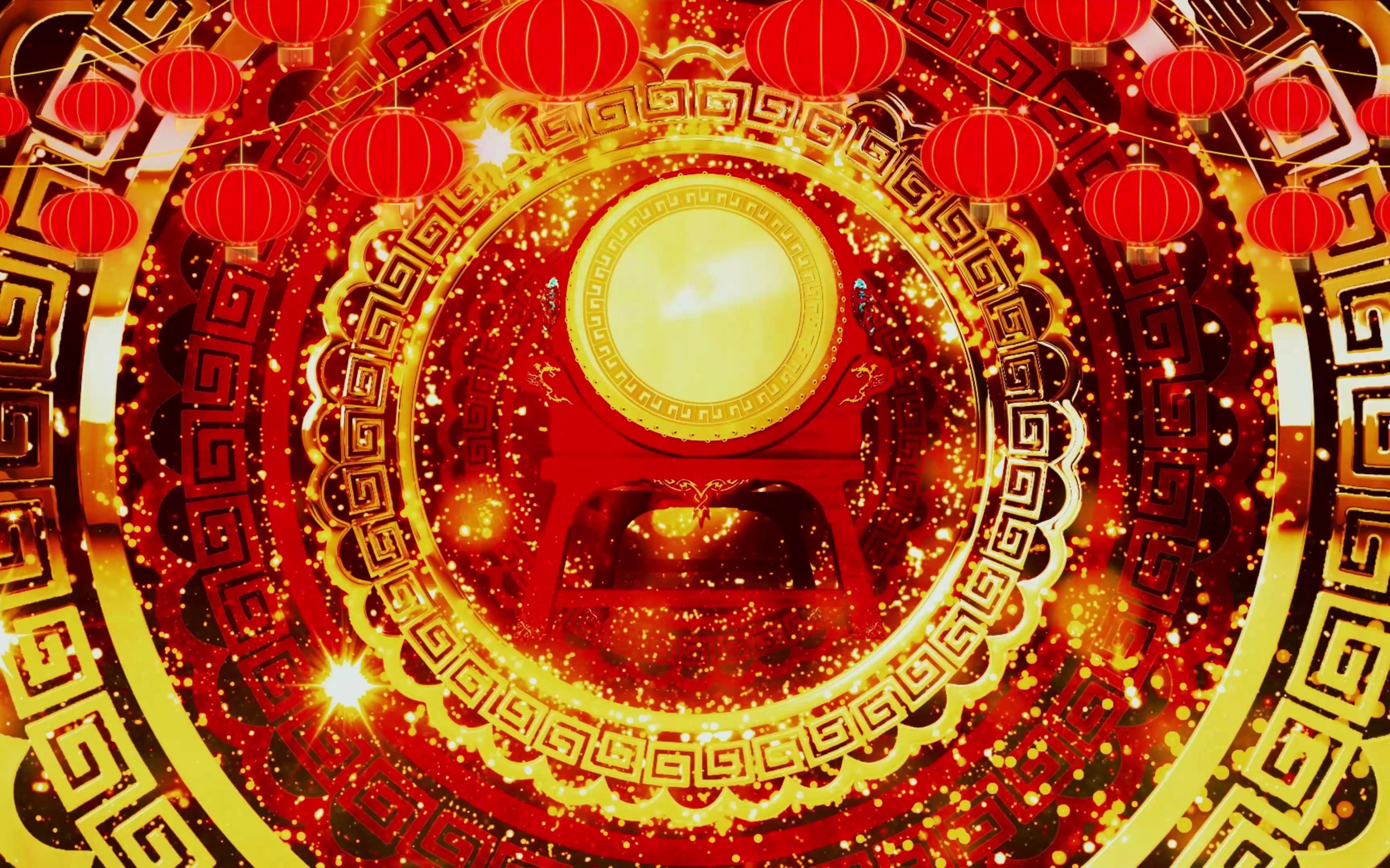 新年歌曲《盛世欢歌》舞台LED背景视频素材