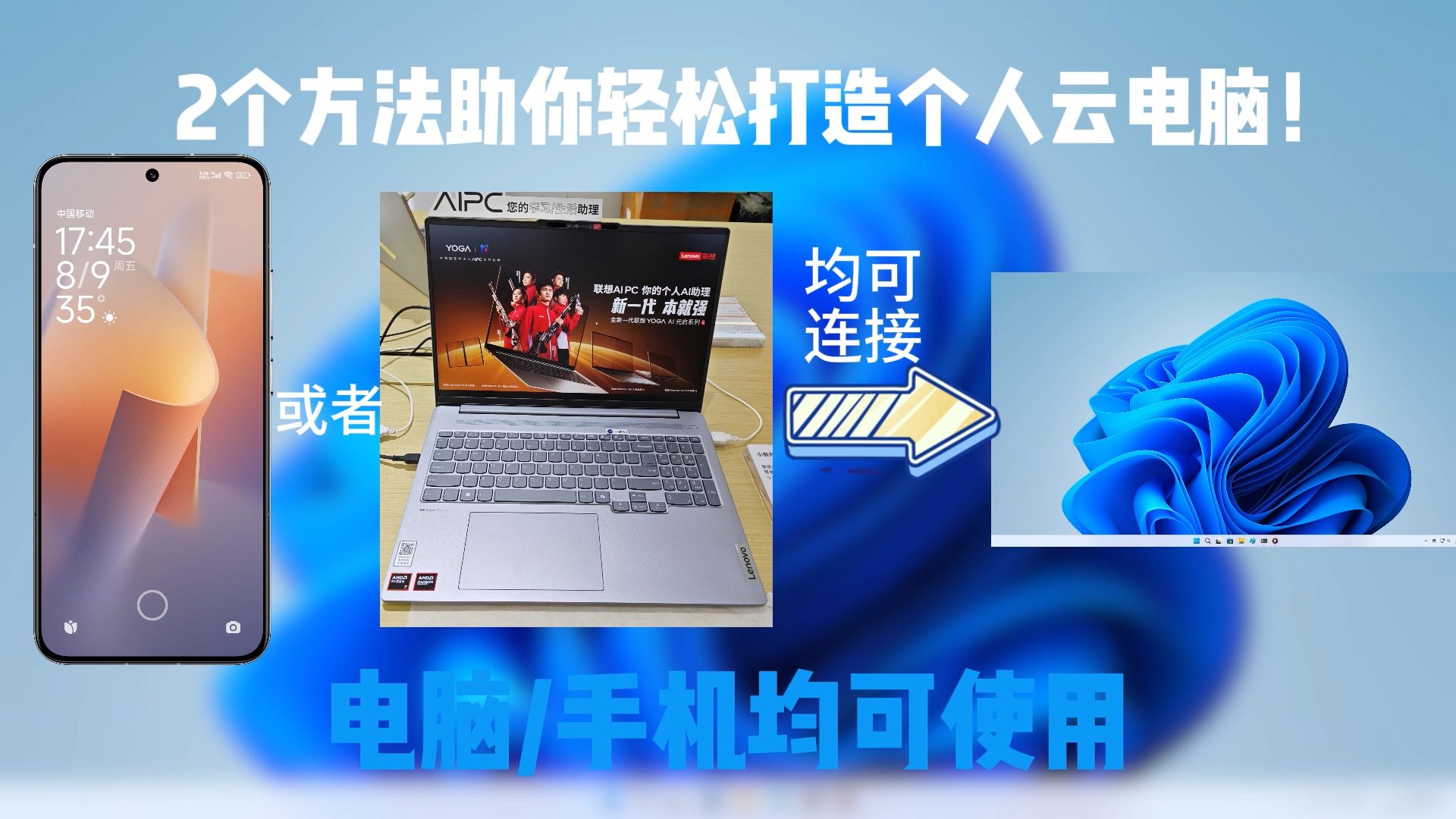 远程办公党的福音!2个方法助你轻松打造个人云电脑!