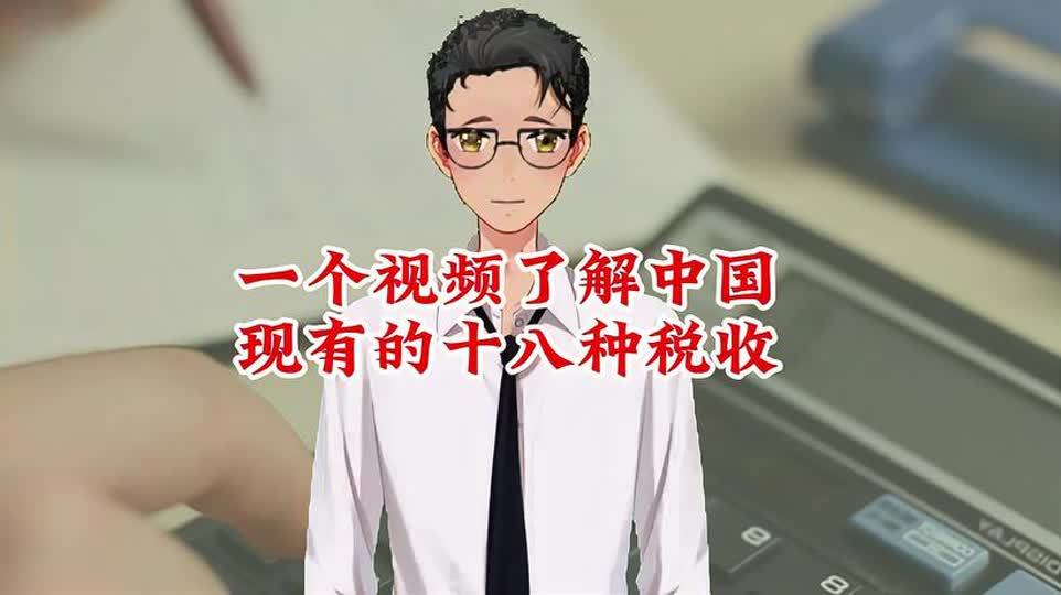 一个视频了解,中国现有的十八种税收!