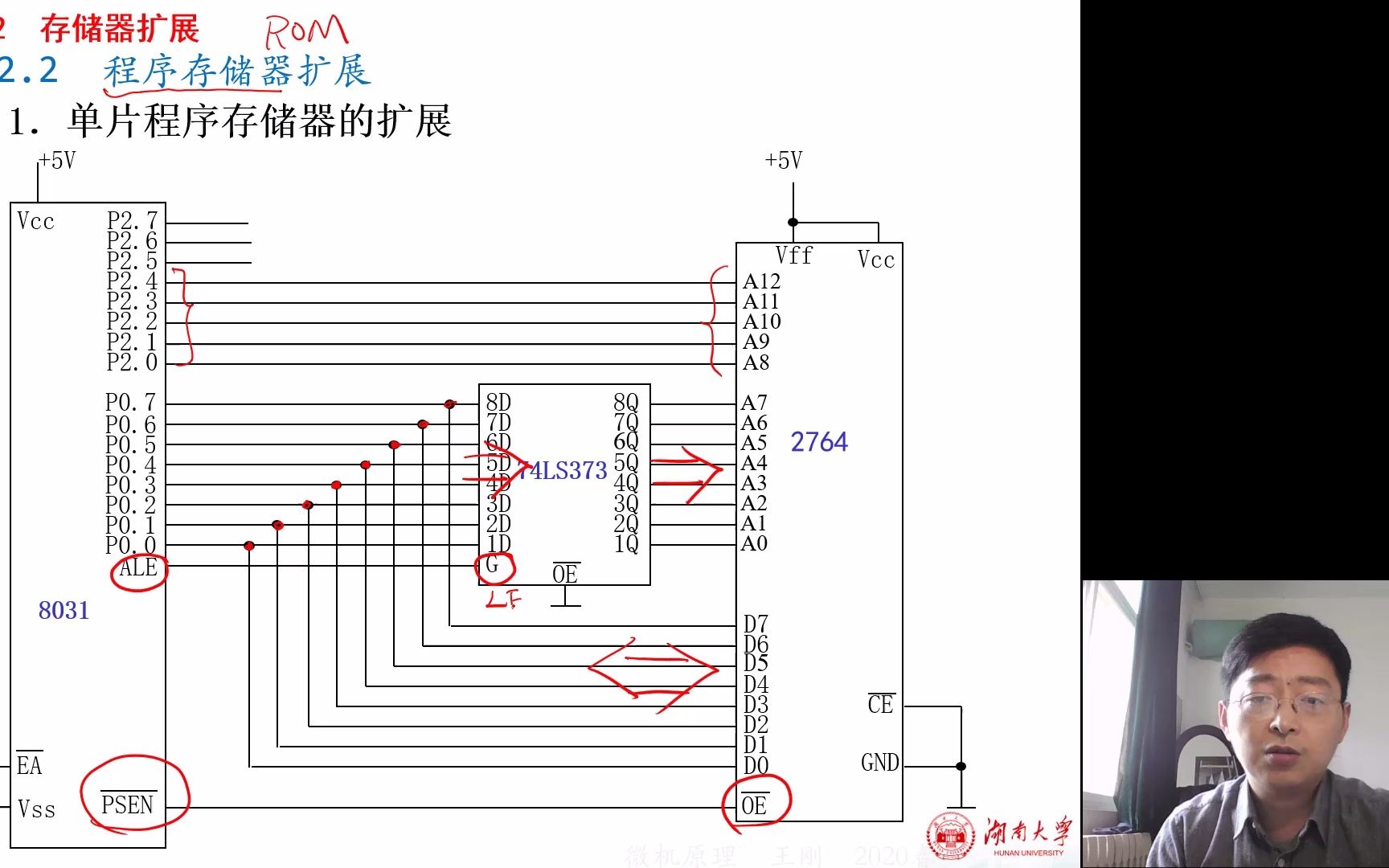 《微机原理》5.2(2) 存储器扩展(2)具体扩展案例