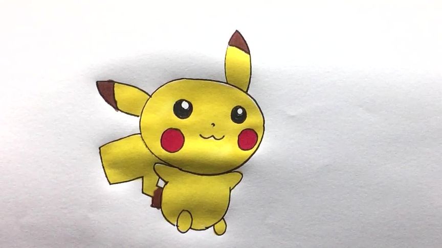 皮卡丘简笔画,老师详细讲解,步骤清晰,你学会了吗?