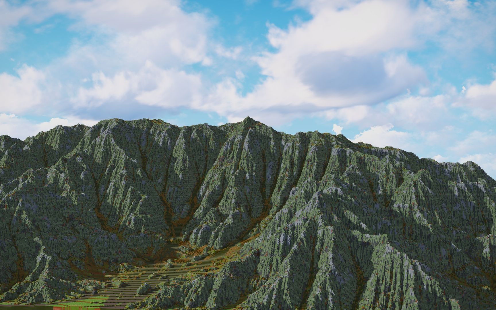 当萌新在MC中还原真实山脉.基础篇-山脉