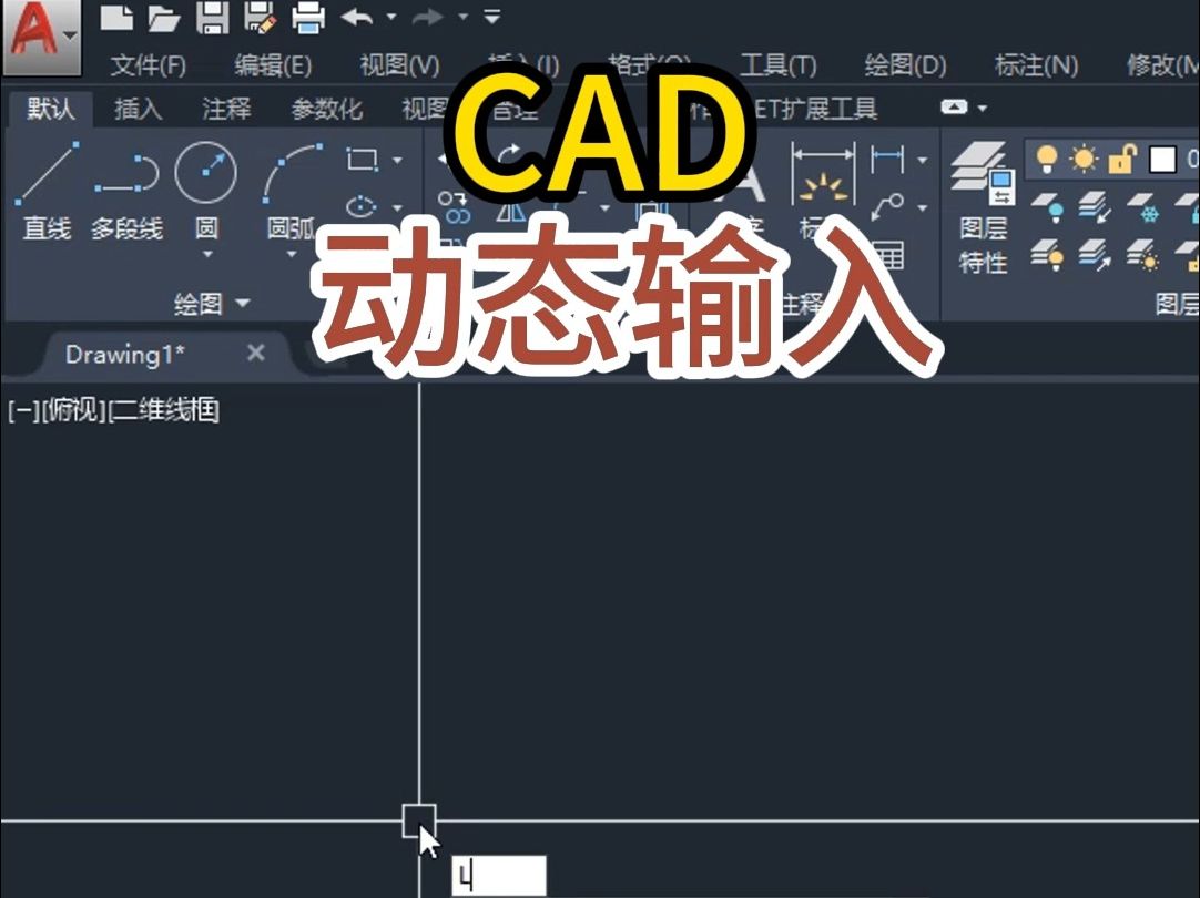 CAD动态输入就是在鼠标附近显示输入的命令和数据