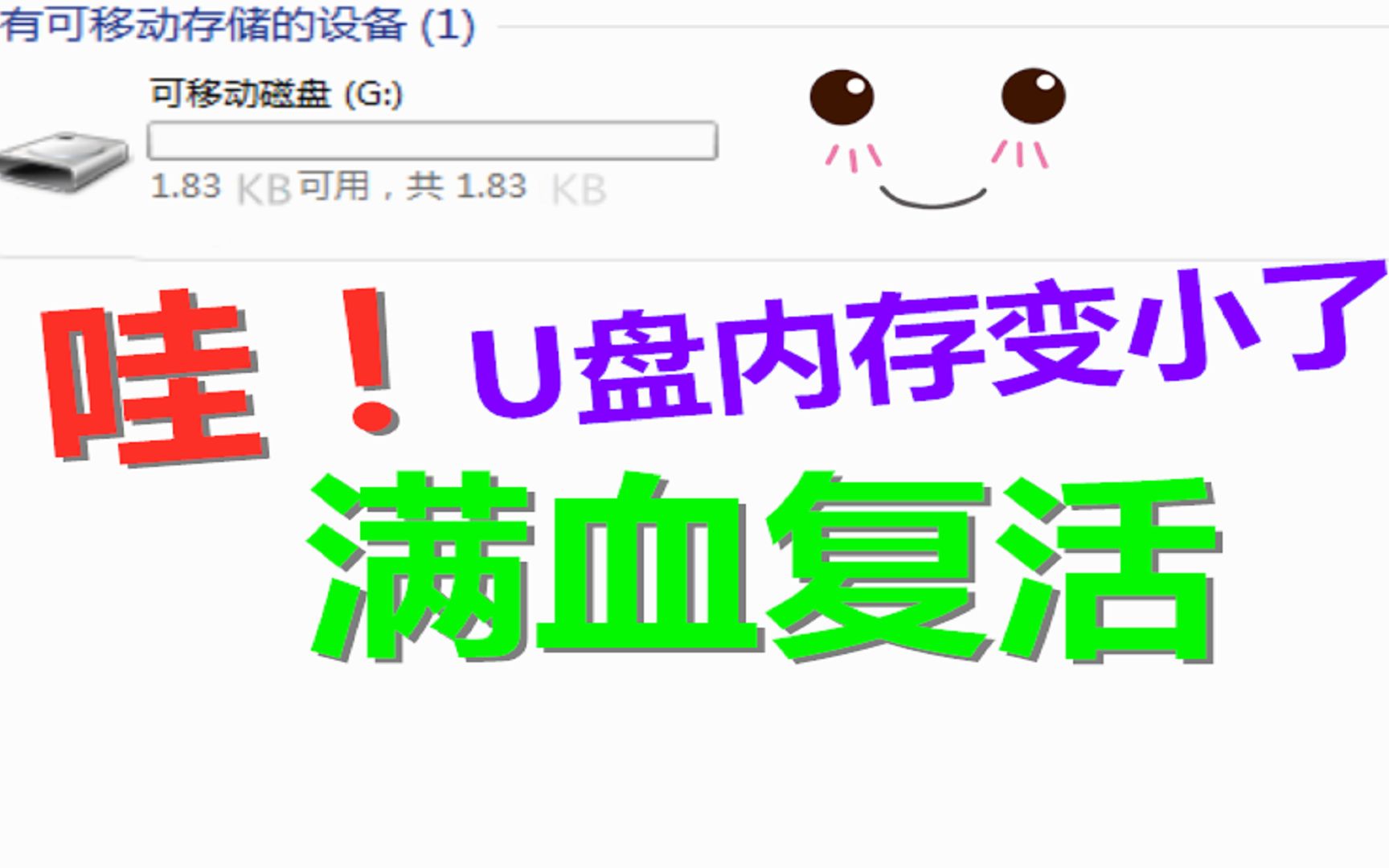 高手教你解决内存卡和U盘突然变小,原本2G内存现在只显示几十KB,...