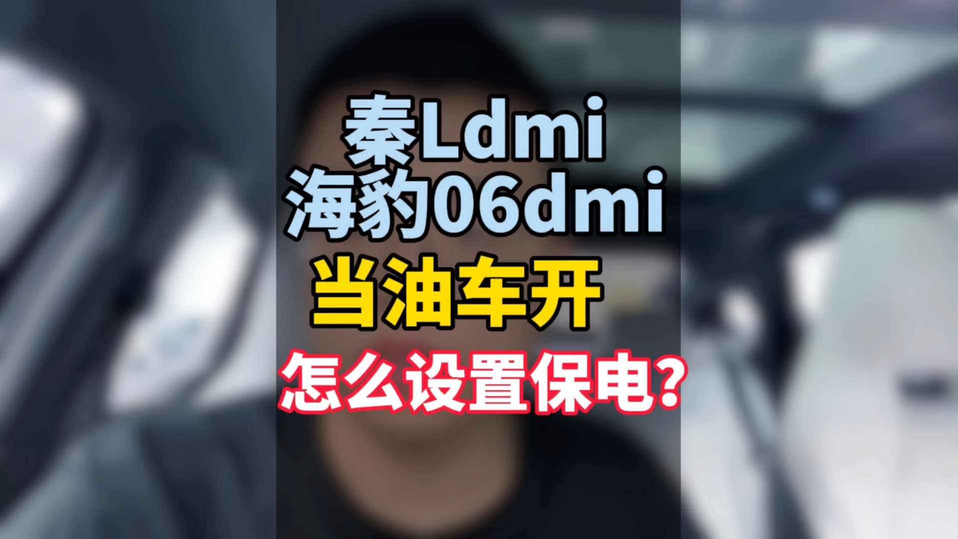 秦Ldmi和海豹06dmi当油车开,怎么设置保电,动力更强,油耗更低呢?
