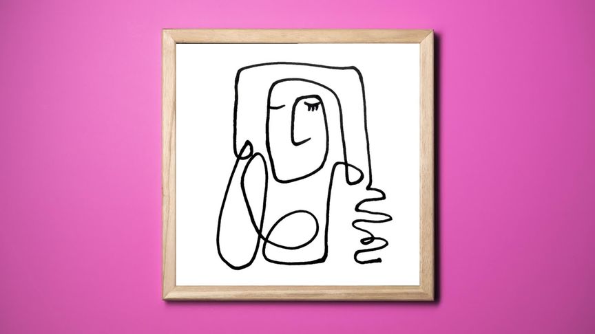 如何用一分钟和一条线条画完一幅抽象画