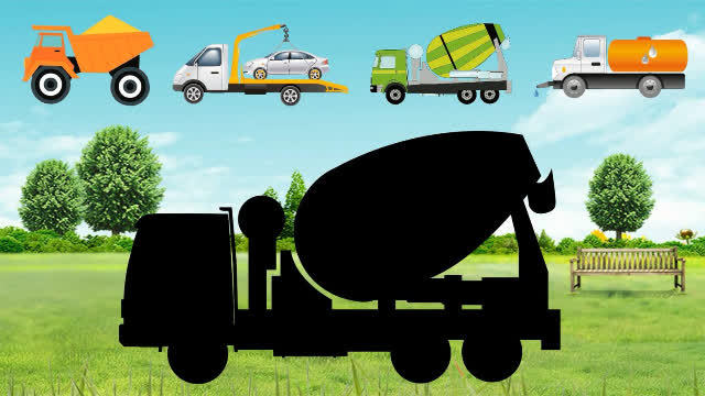 认识水泥车,渣土车,洒水车等工程车