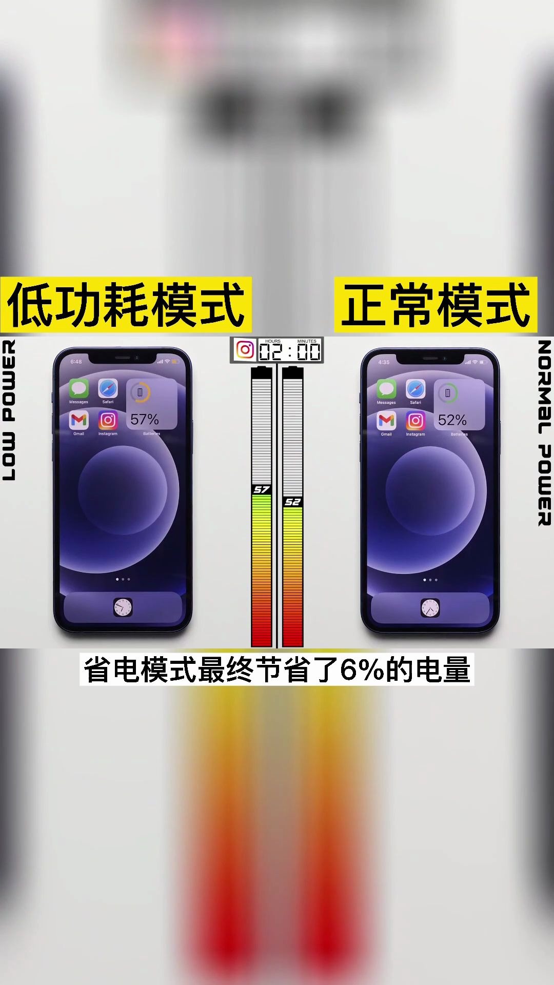苹果的省电模式真的省电吗?#苹果 #省电模式