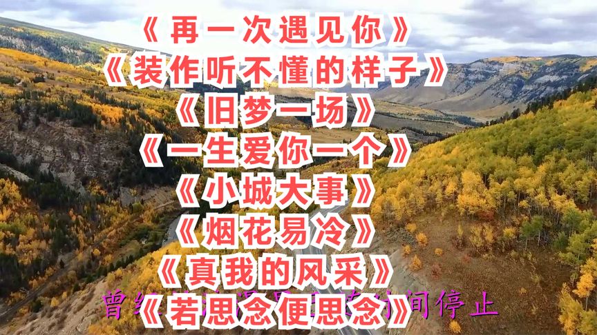 再一次遇见你。装作听不懂的样子。旧梦一场。一生爱你一个