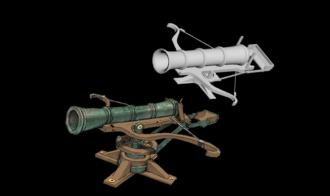 建模老师教你做古风炮台!3dmax新手布线建模教程学习