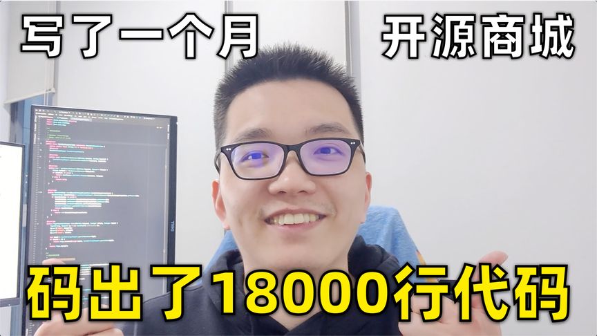 写了一个月开源商城,码出了18000行代码