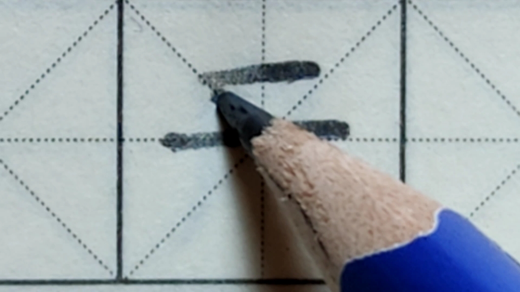 硬笔书法楷书《开》