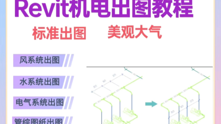 BIM-Revit机电出图标准化出图教程视频学习BIM机电工程师提升训练