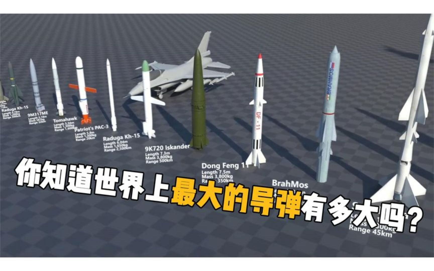 全球各国导弹排行,中国两款导弹上榜,最大的导弹竟然有这么大?