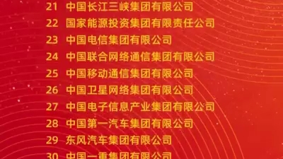 中央企业最新名录来了