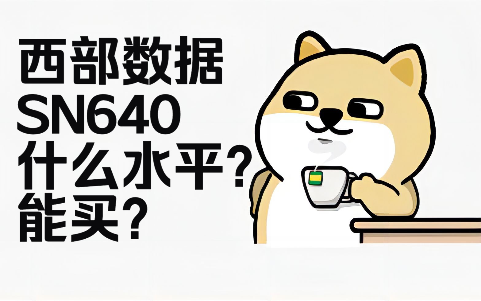 【固态硬盘7】西部数据SN640什么水平?菜鸡水平,但能买
