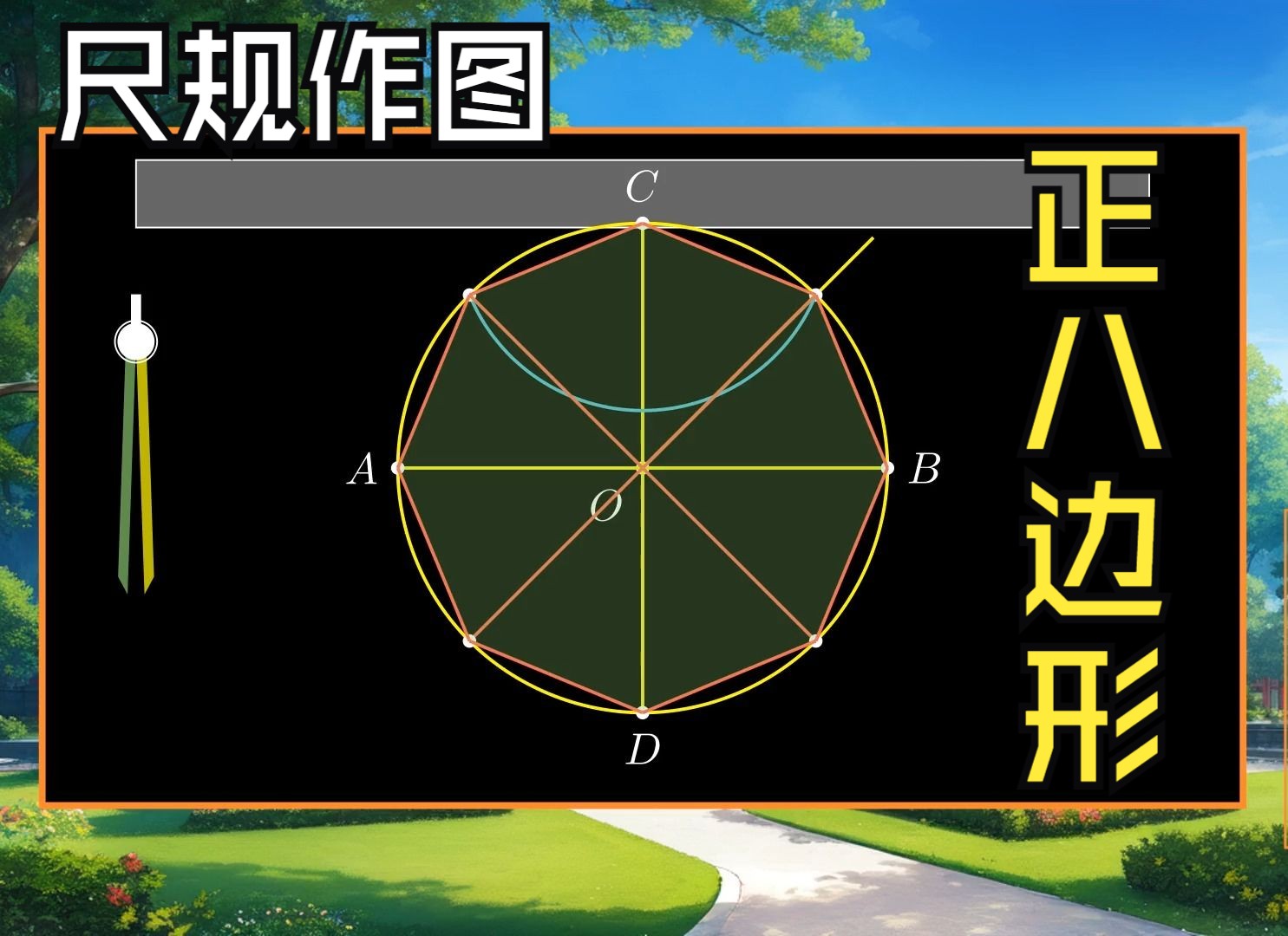 尺规作图:正八边形,简单又自然的思路