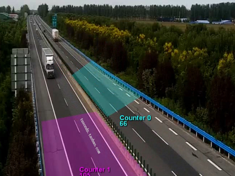 道路交通流量监控系统 车辆车流统计系统公路马路加油站服务区洗车...
