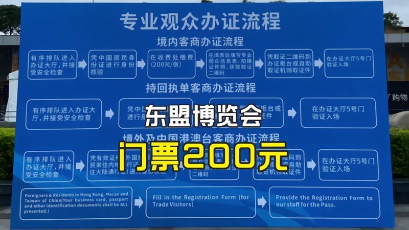 广西南宁,东盟博览会16号正式开幕,门票200元,真的太贵了!