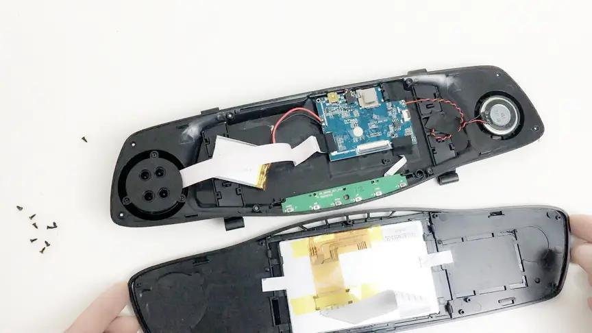 网购的行车记录仪,拆开看了里面的结构,自己.