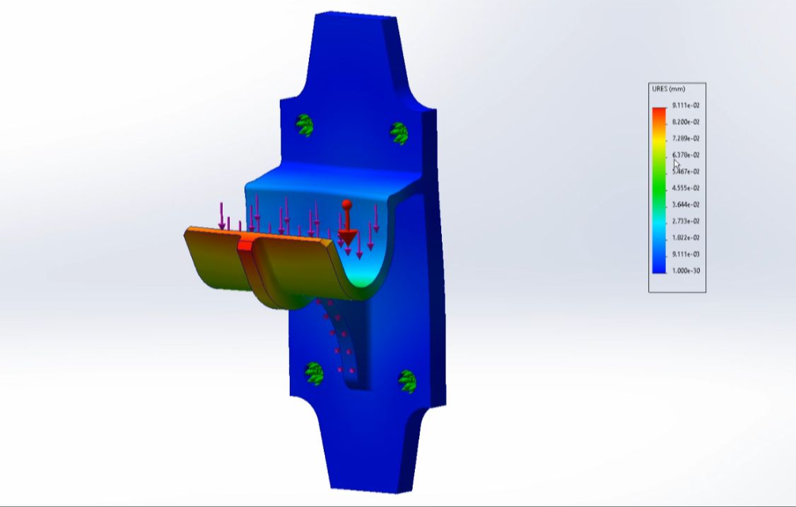 5分钟学会solidworks铸件挂钩的静应力分析