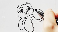 简笔画:这只小动物真可爱