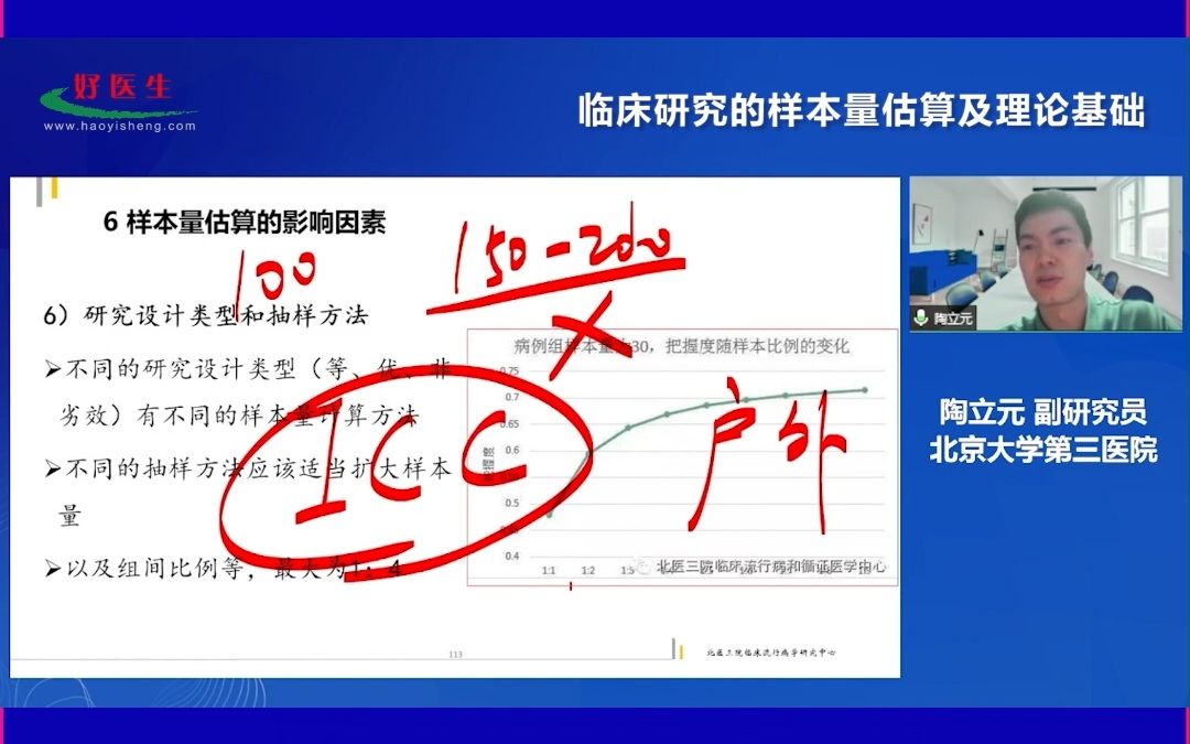 样本量估算影响因素研究设计类型和抽样方法2