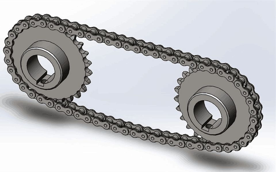 SolidWorks链轮链条使用配合进行仿真运动