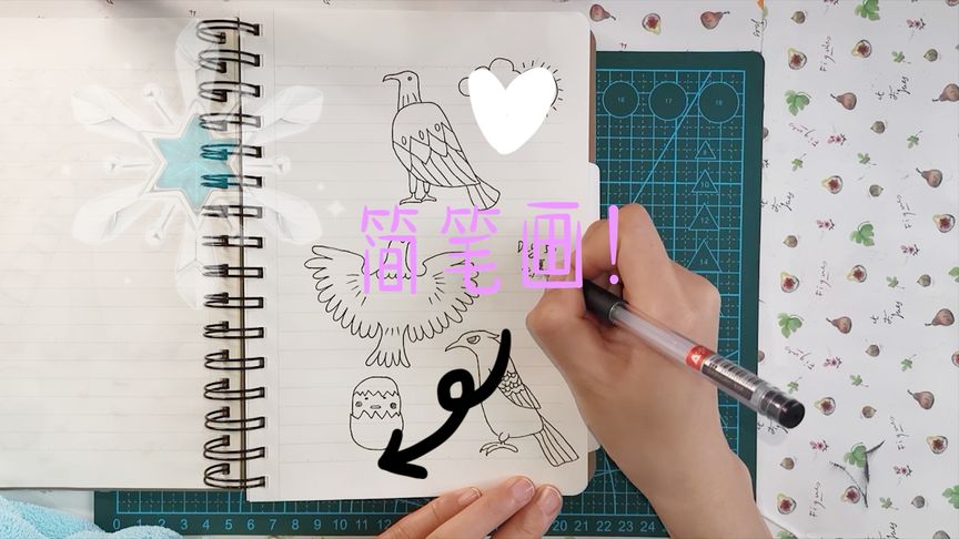 每个人都有翱翔天空的志向,宁杰手工精心制作,老鹰简笔画