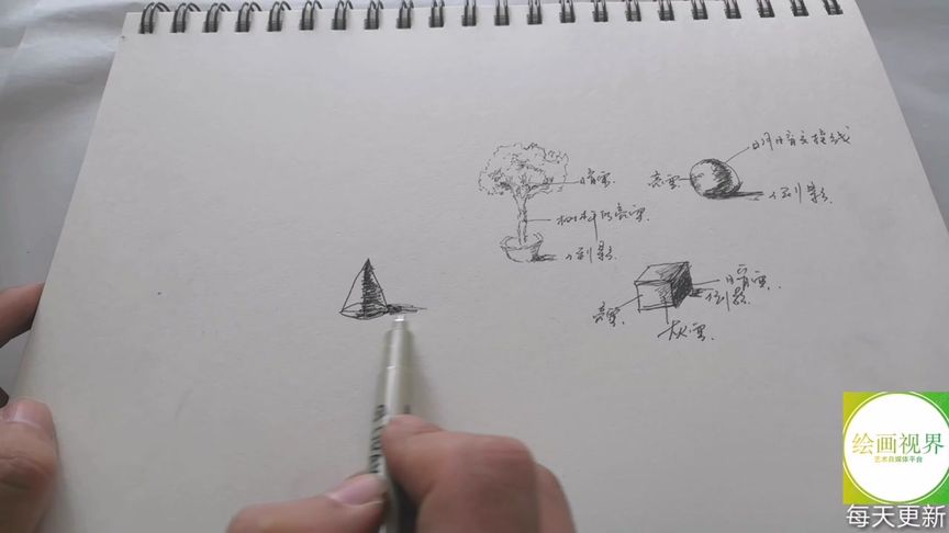 绘画零基础教程:怎么样在一分钟才能画好几何体,原来这么简单!