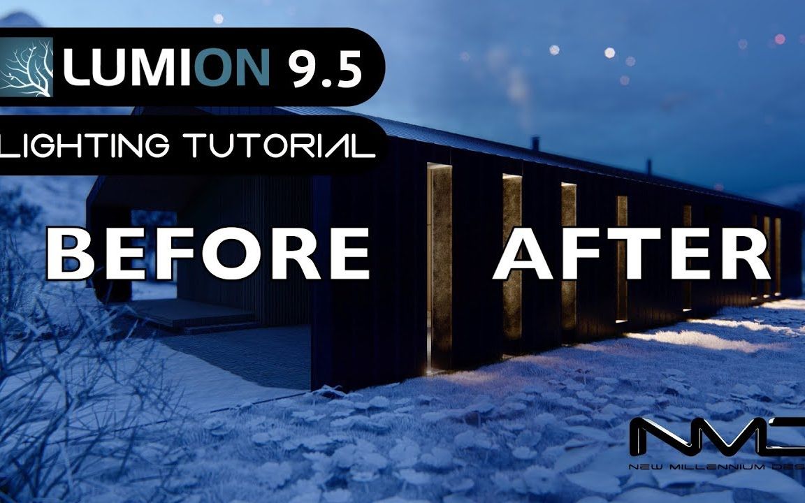 Lumion9.5现代建筑夜景照明设置教程