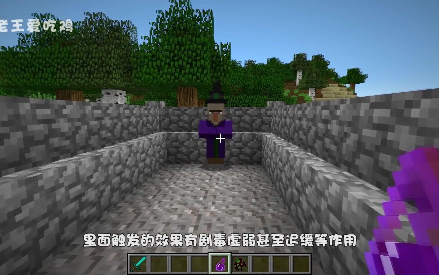 我的世界:MC中女巫不仅是村民的变异,而且还会主动攻击生物!