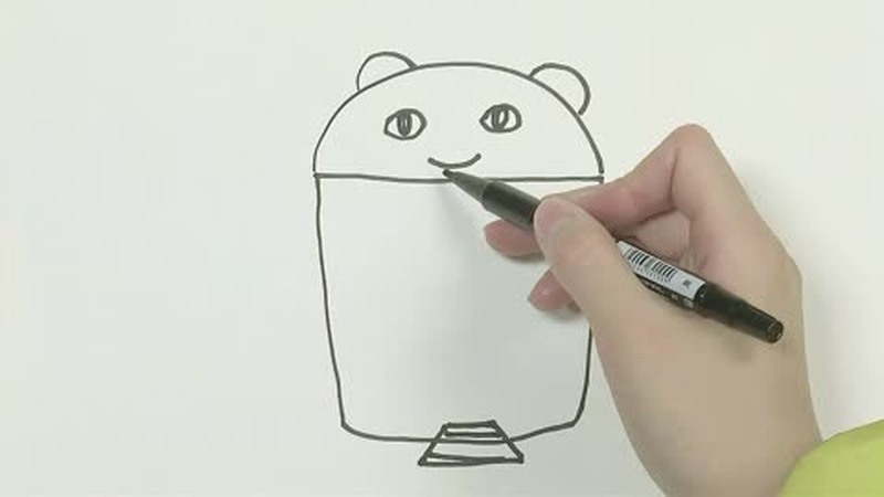 简笔画画垃圾桶,画时代美术