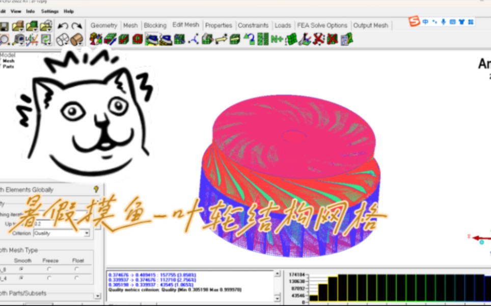 大扭矩涡轮结构网格划分