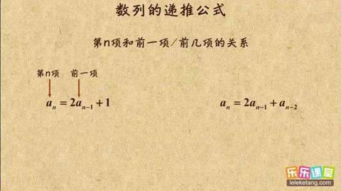 数列的递推公式