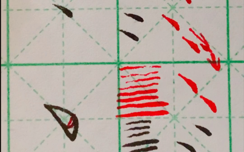 硬笔书法楷书技法——基本笔画:右点