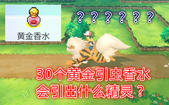 【精灵宝可梦Let's GO】30个黄金香水会引出什么精灵?