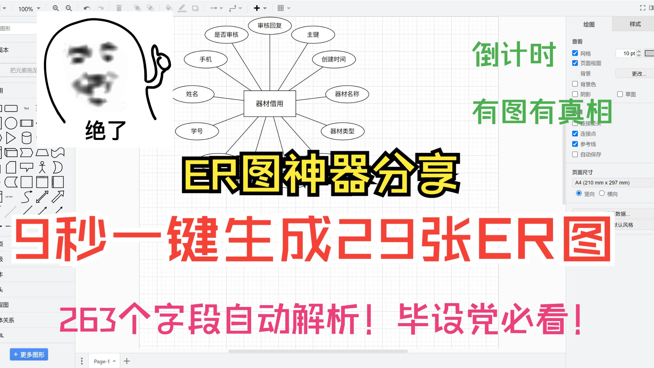 ߔ�【数据库ER神操作】29张表+263个字段=9秒生成29个ER图?毕设...