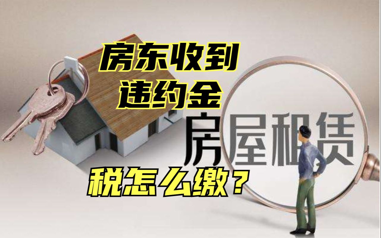 房东收到租户的违约金,税怎么缴?