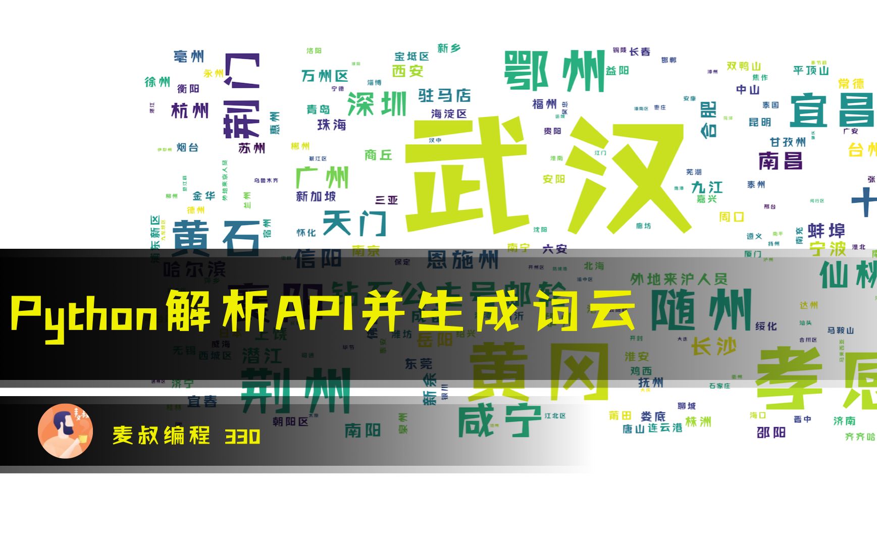 Python数据处理:请求疫情API,生成城市词云