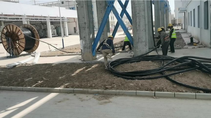 高压电缆敷设如何盘8字,防止电缆扭曲受伤,让我们一起去看看～