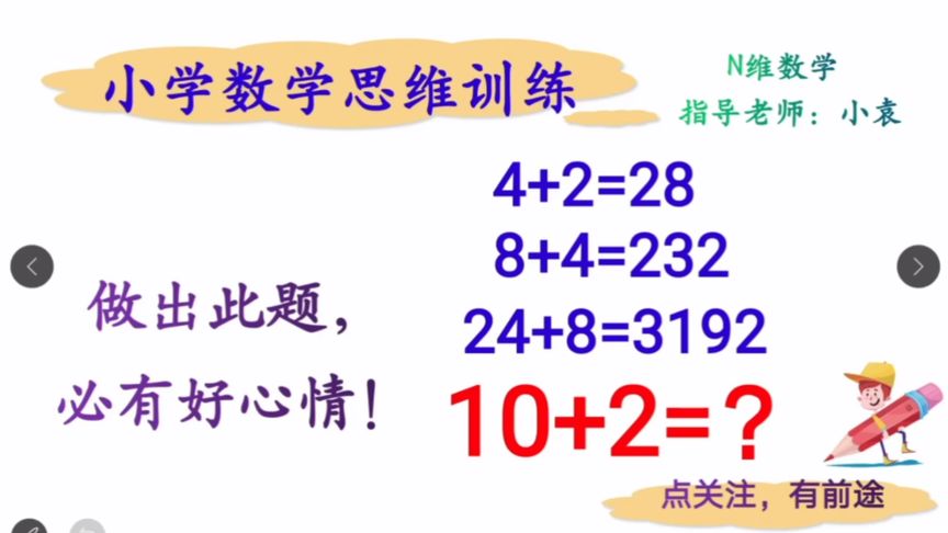 小学数学,算式找规律,此题藏着一个秘密!让你朋友告诉你答案!