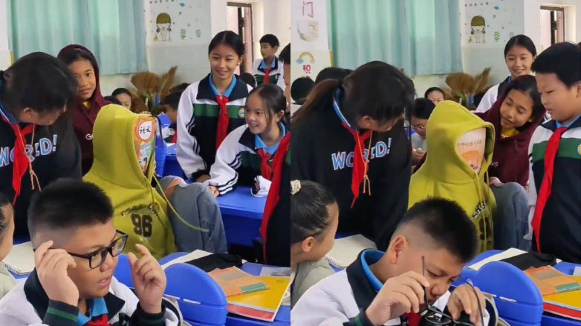 真·教科书级别变脸!美术课上学生用课本表演变脸,狠狠拿捏精髓