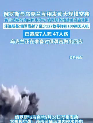 俄罗斯与乌克兰互相发动大规模空袭 ,袭击造成乌境内停水停电,俄罗斯...